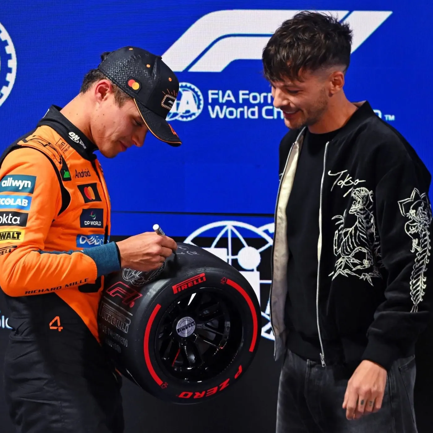 ‘It was an honor to be presented with the trophy by Louis Tomlinson ...